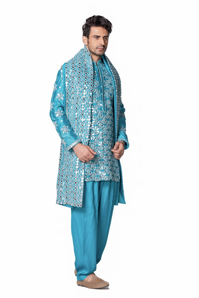 Turquoise blue kurta – abhinavmishra
