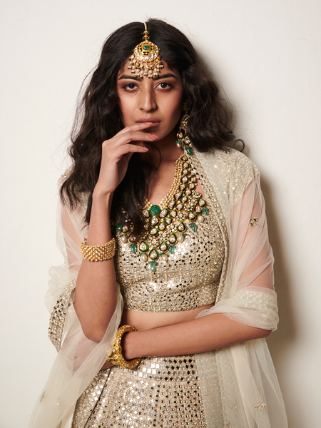 Silver Embellished Lehenga Set – abhinavmishra