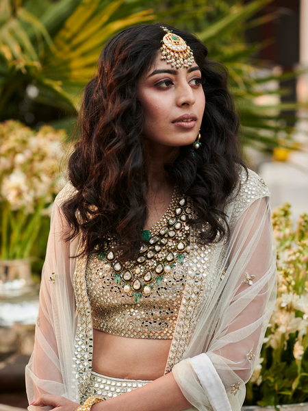 Silver Embellished Lehenga Set – abhinavmishra
