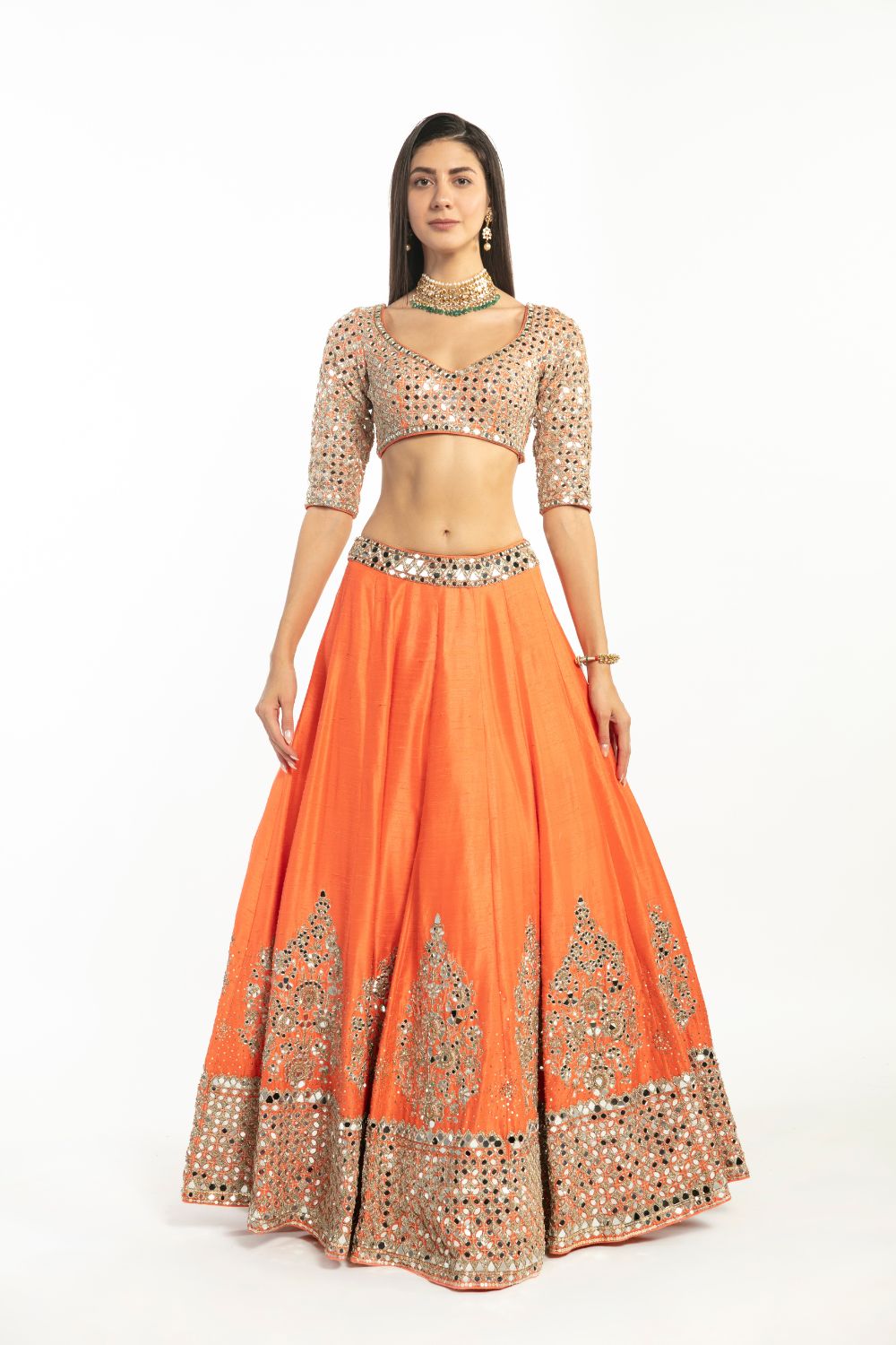 Kesar Orange Lehenga Set – abhinavmishra