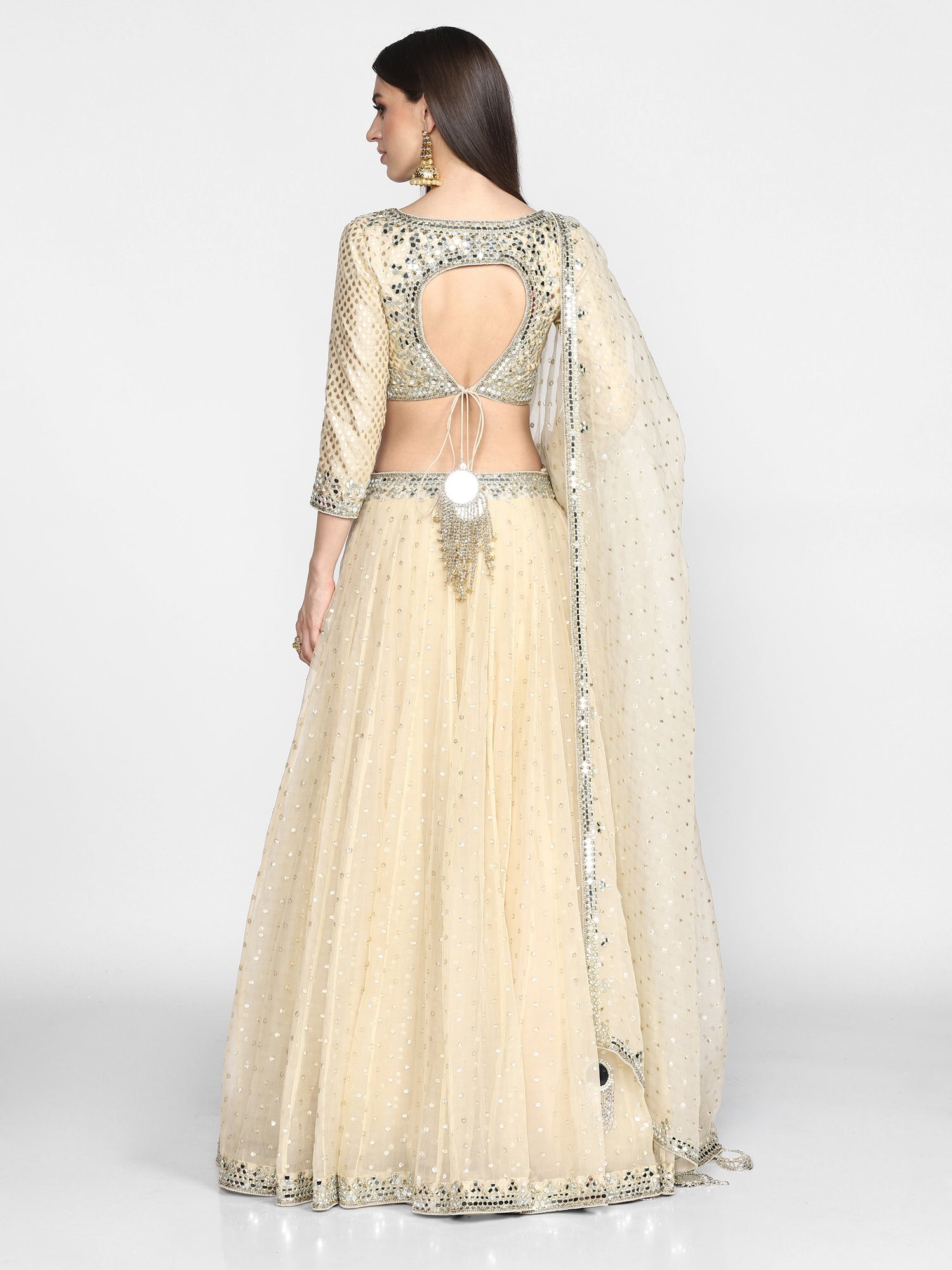 Beige Embroidered Lehenga Set – abhinavmishra